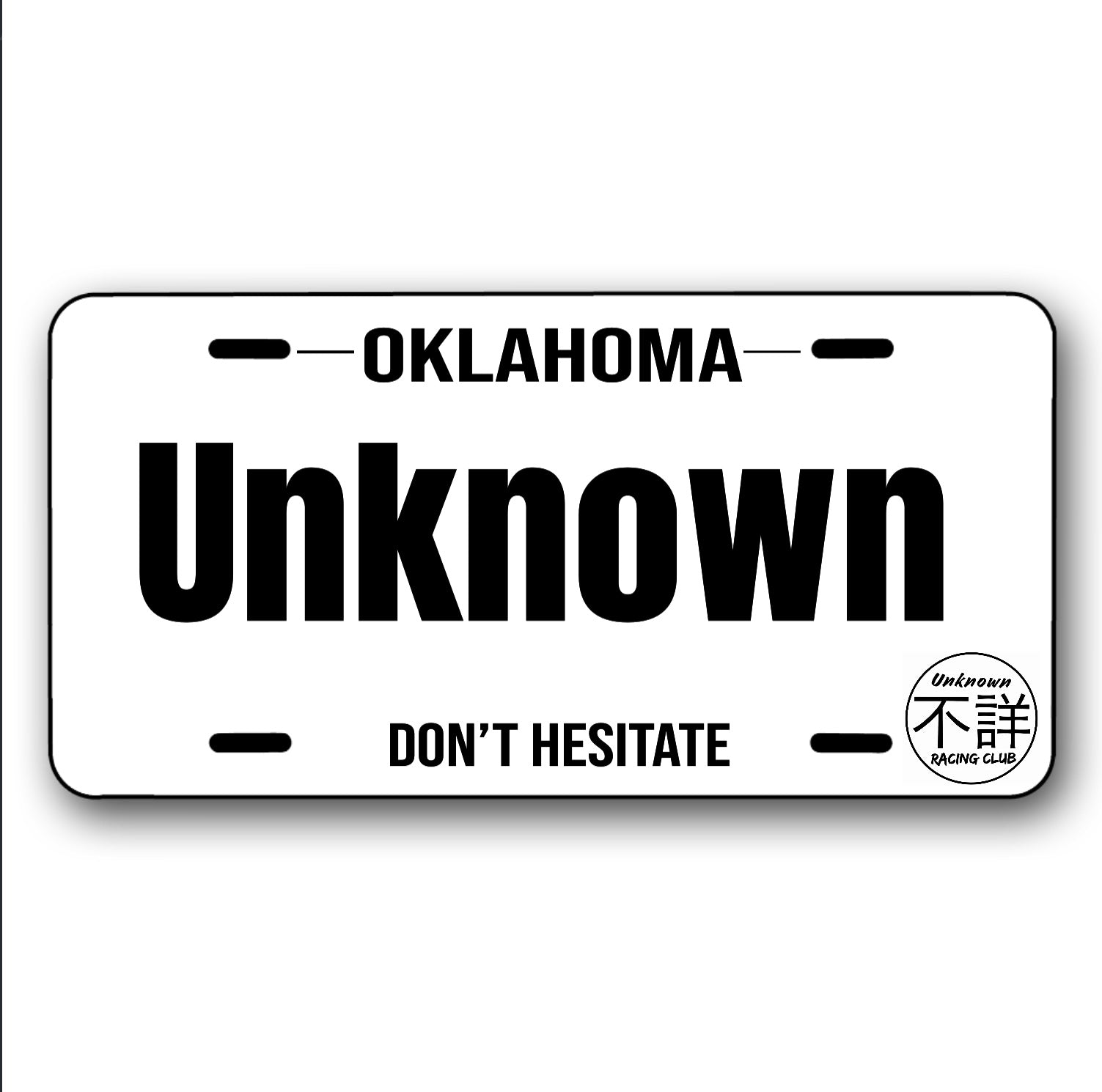 Original Motorcycle License Plate – Unknown Racing Club